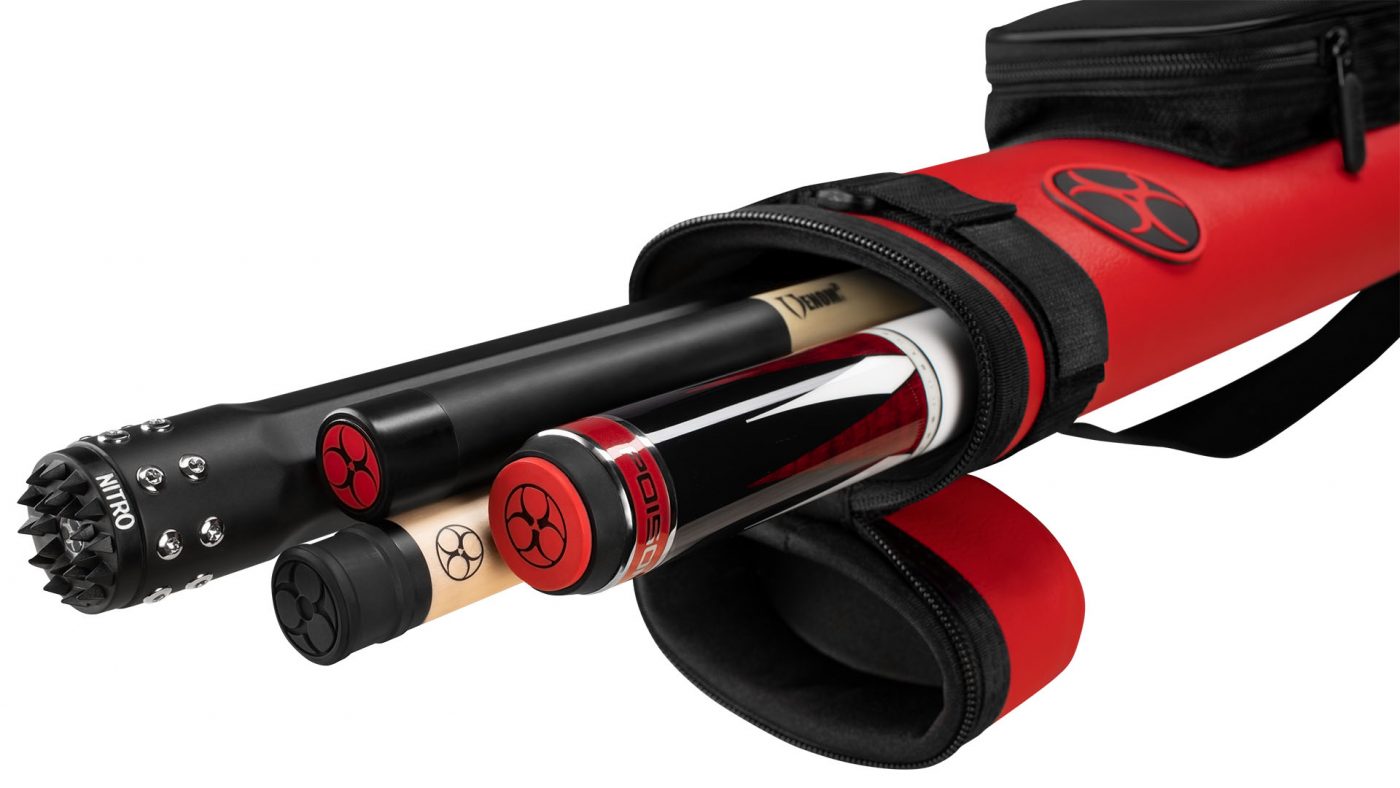 Predator Poison Armor Red 2x2 Hard Pool Cue Case - The Billiard Store