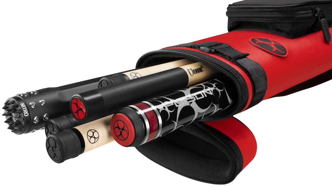 Predator Poison Armor Red 2x4 Hard Pool Cue Case - The Billiard Store