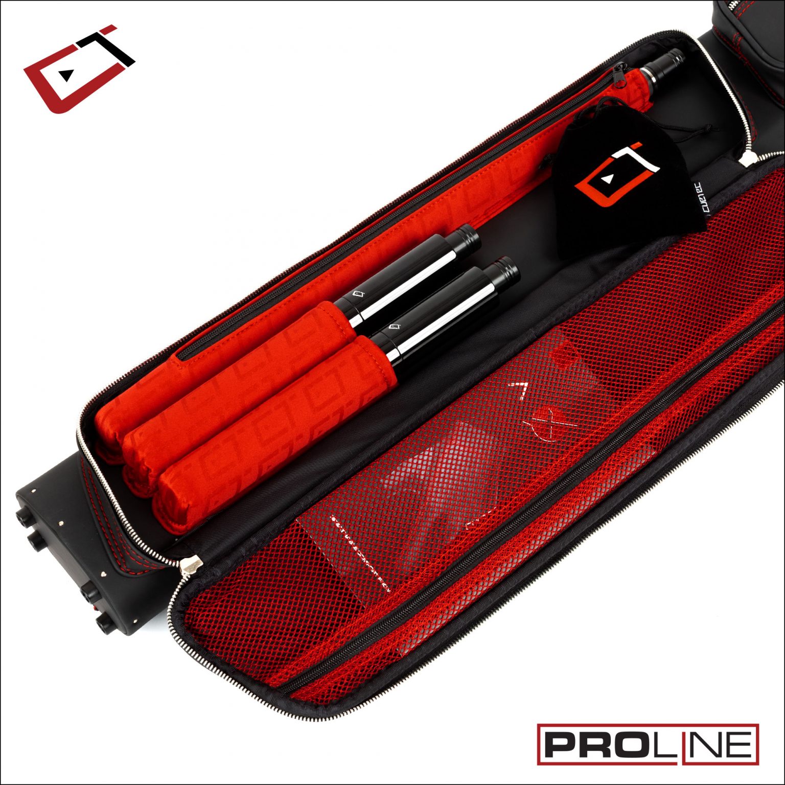 Cuetec Pro Line Black 2×4 Hard Pool Cue Case - The Billiard Store