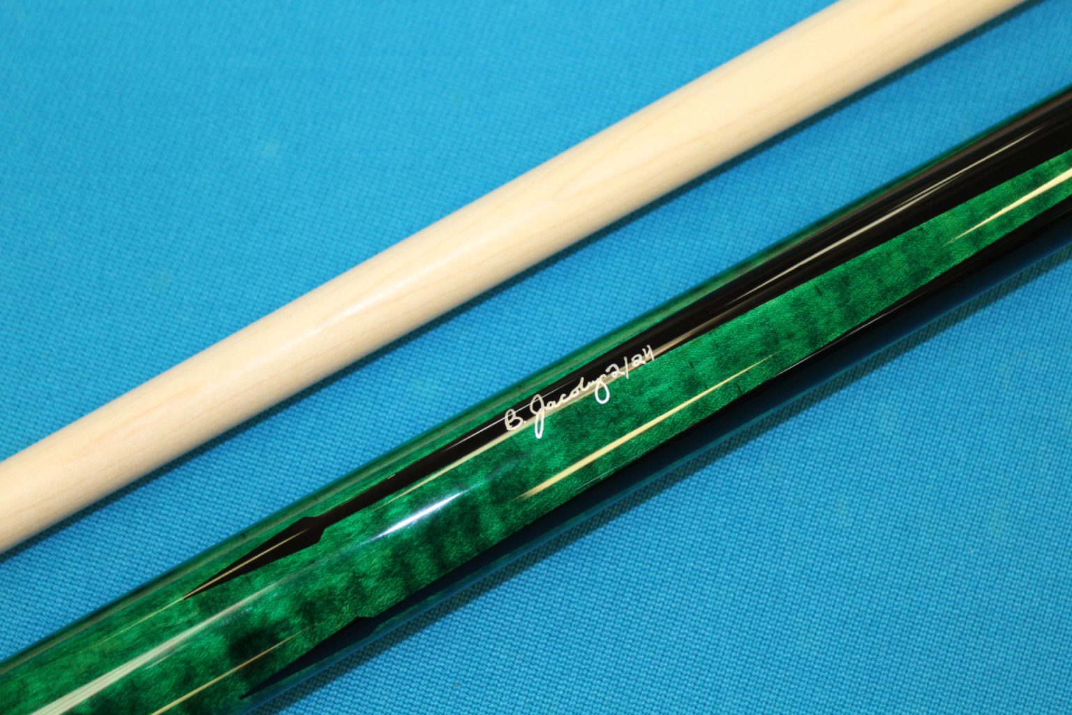 Jacoby Custom Sneaky Pete Green Pool Cue - The Billiard Store